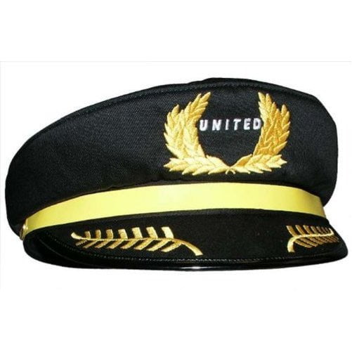 Daron Worldwide United Airlines Pilot Hat, Black, Child Size - Walmart.com