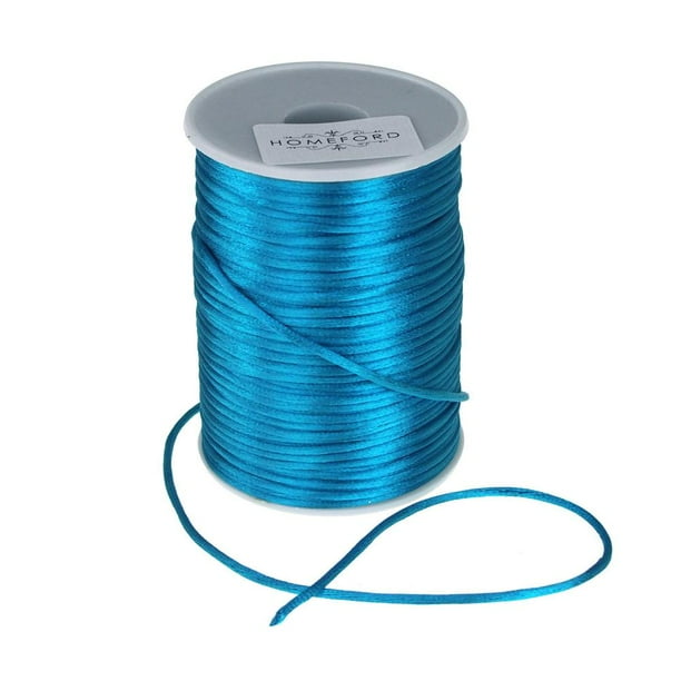 Satin Rat Tail Cord Ribbon Chinese Knot, 1/16-Inch, 100-Yard, Turquoise ...