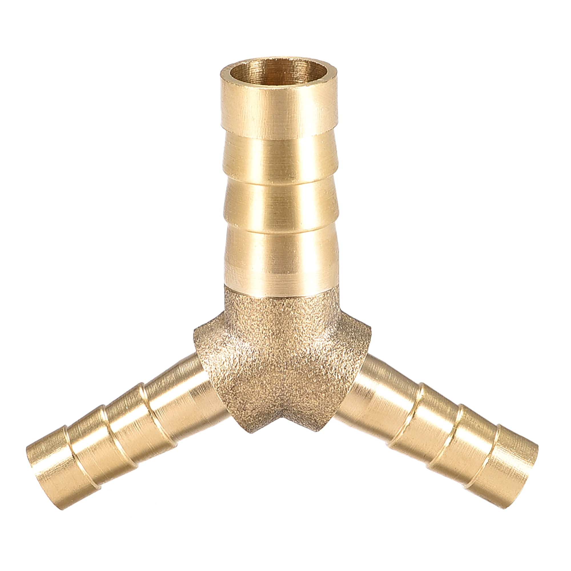 10mm x 6mm x 6mm Hose ID Brass Reducer Barb Fitting Y-Shaped 3 Way Tee ...