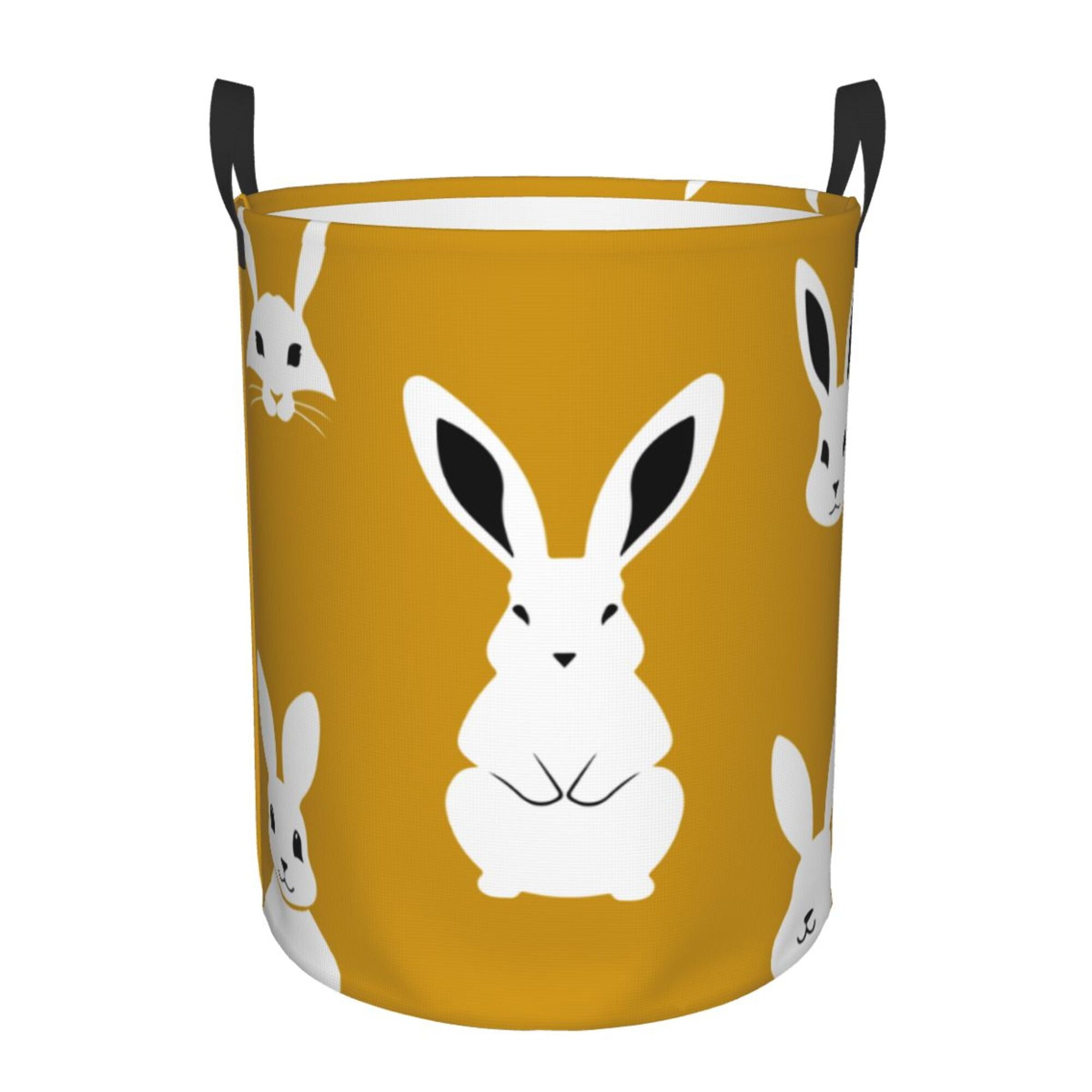 ZICANCN Laundry Basket Organizer, Yellow Rabbit Silhouette Collapsible ...