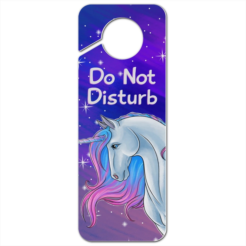 Majestic Unicorn Pink Purple Blue Do Not Disturb Plastic Door Knob ...