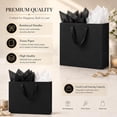 12 Pcs Black Gift Bags, Paper Bag with Mixed Tissue Paper (4 Small 6 ...