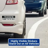 Ellopi 3x9 " Hilarious Anti-Tailgating Vinyl Warning Bumper Stickers, 1 ...