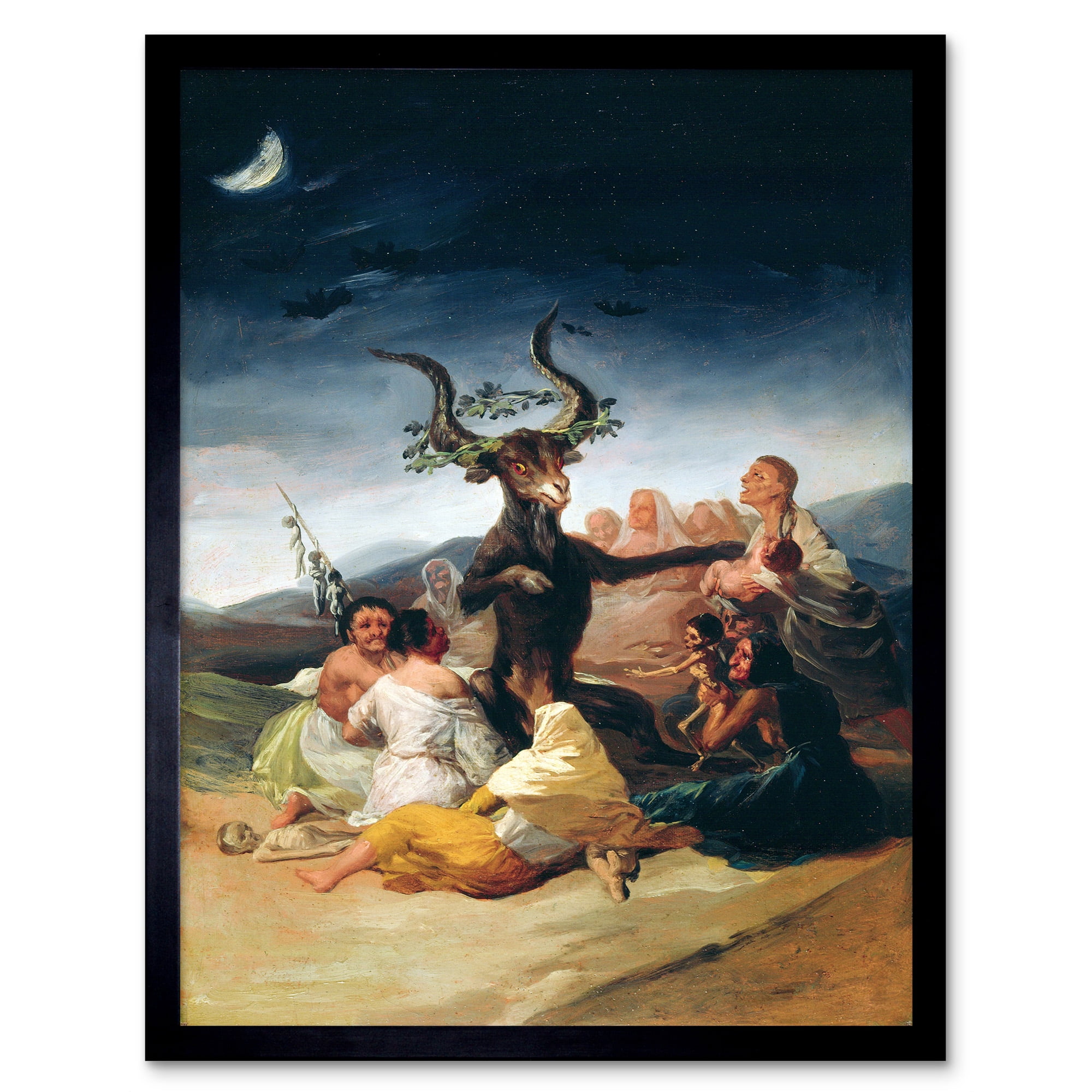 Francisco Goya 1798 Witches Sabbath Painting Goat and Coven in Fantasy ...