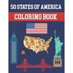 50 States Of America Coloring Book: Maps of the 50 States of the USA ...