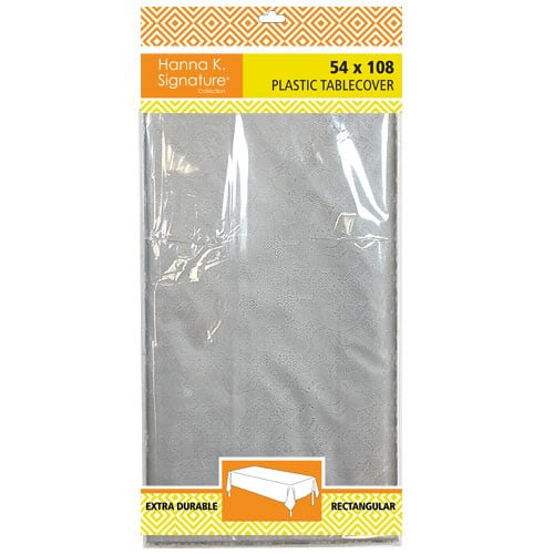 Hanna K Tablecover, Rectangular , 54"x108", Silver Lace, 1Ct - Walmart.com
