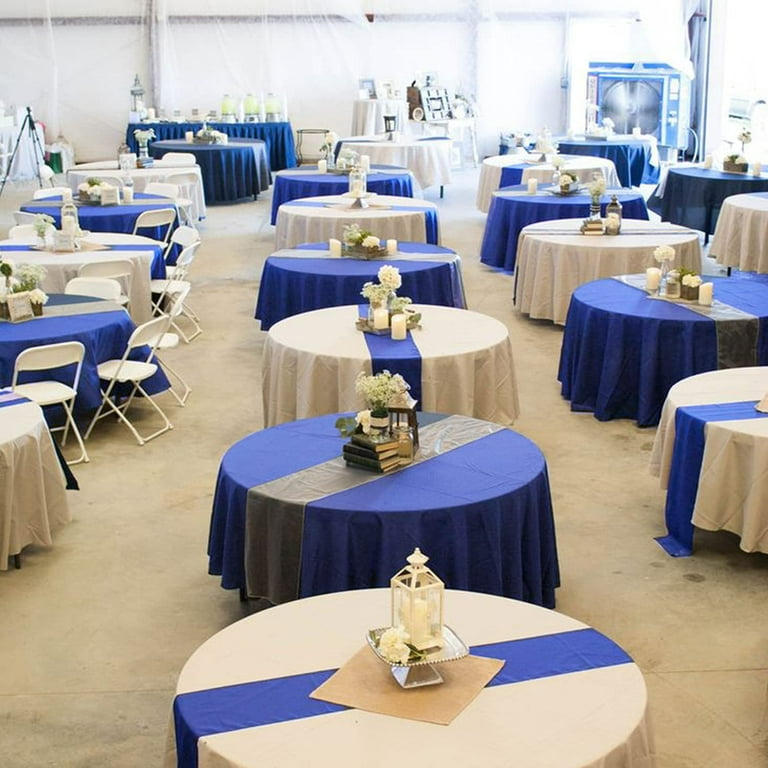 Royal Blue And Ivory Table Settings