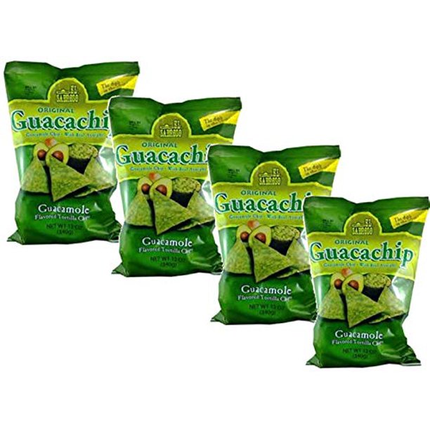 El Sabroso Guacamole Tortilla Chips 12 oz. Bags (4 Bags) - Walmart.com