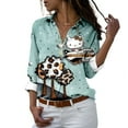 Hello Kitty Fashion Casual Women's Loose Button Shirt Ladies Tops ...