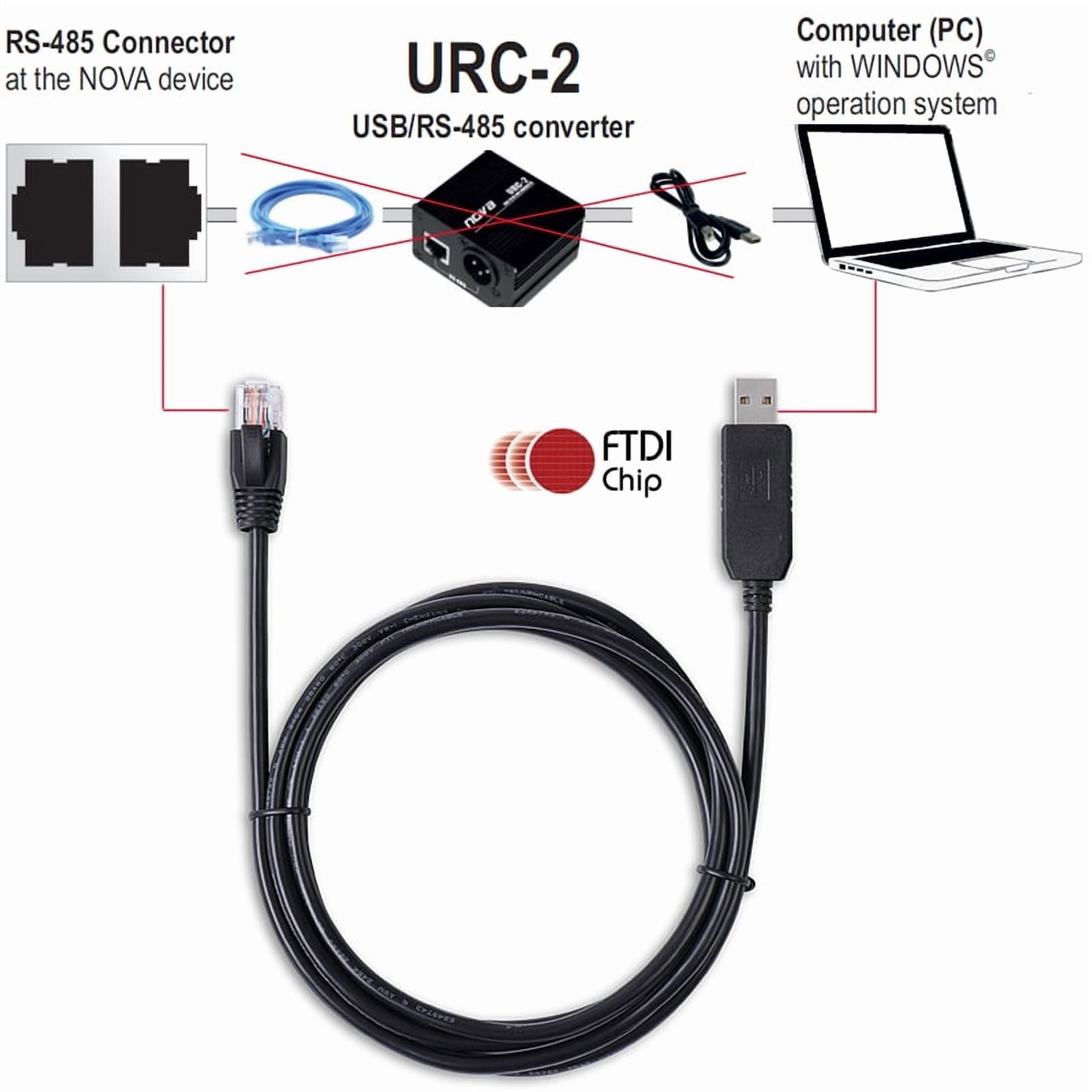 FTDI FT232RL USB RS485 to RJ45 Serial Communication Cable for Nova Acoustic Device, Replacing ...