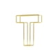 BalsaCircle 8" Gold T Metal 3D Wire Alphabet Number Sign Wedding Party ...