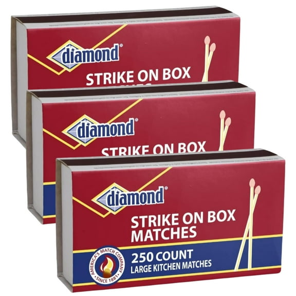 Strike on Box Matches, Large Wooden Splint Matches, 300 Count, Ideal ...