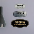 Signs ByLITA Victorian Stop! Customers Only Business Sign (Black ...