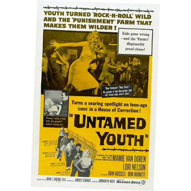 Untamed Youth Movie poster Metal Sign 8inx 12in Metal Print 8x12 Square ...