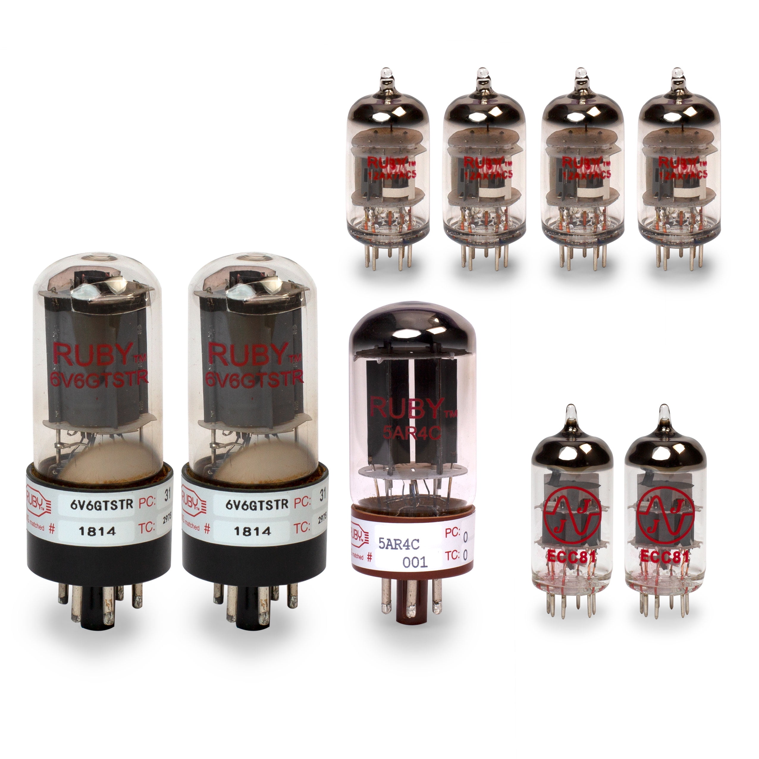 Fender Deluxe Reverb (Black Panel) Tube Set with Matched Power Tubes ...