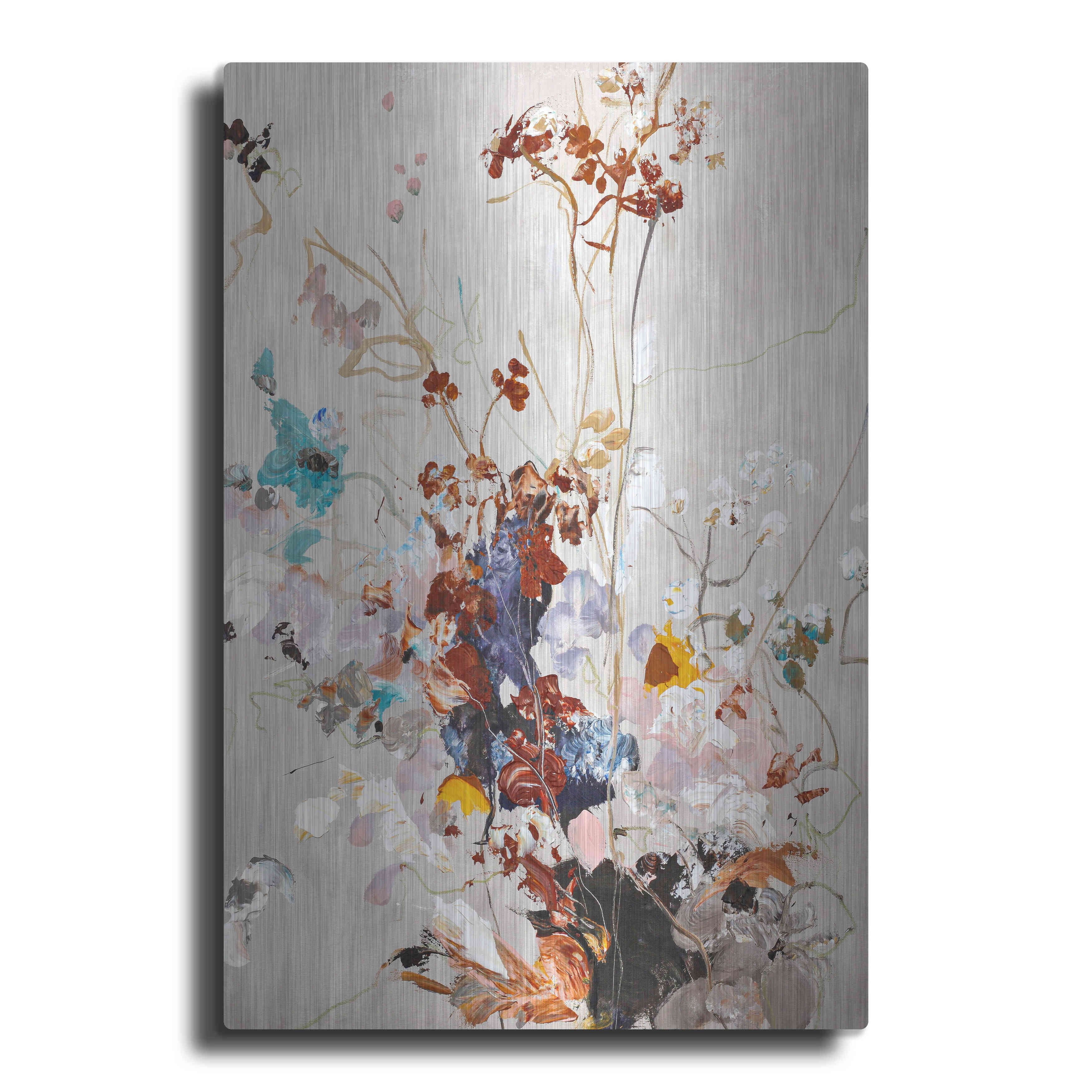 Luxe Metal Art 'Fall Floral' by Design Fabrikken, Metal Wall Art, 12 ...