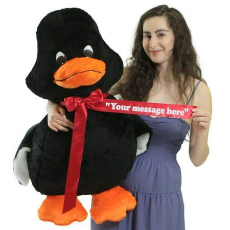 Personalized Giant Stuffed Black Duck 36 Inches Soft American Made 3 ...