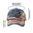 US Vintage Country Style 250th Anniversary Hat Floral American Flag ...
