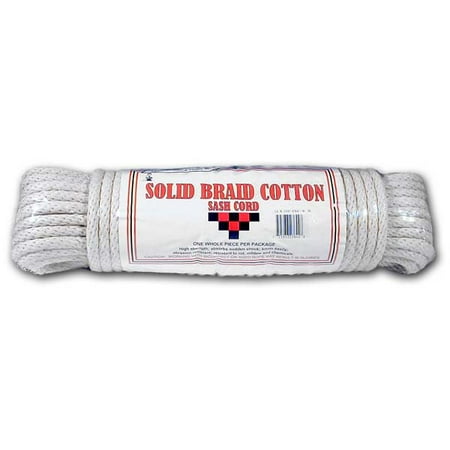 100-ft. Rope Solid Braid Cotton Sash Cord - Walmart.com