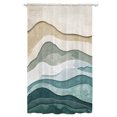 Abstract Wave Effect Sheer Curtains 84 Inch Long 1 Panel Watercolor ...
