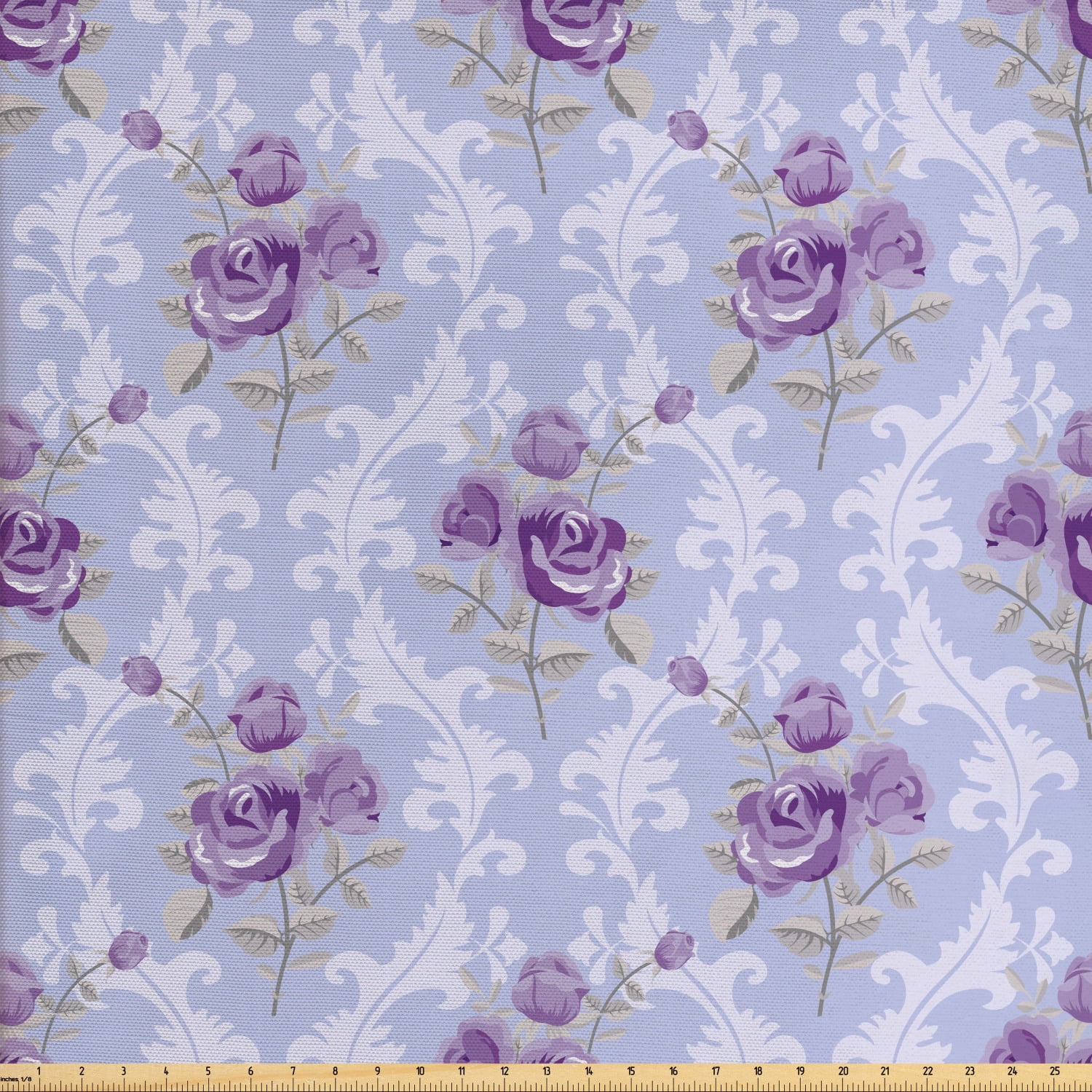 Vintage Fabric by the Yard, Old Fashioned Pattern with Antique Wavy ...