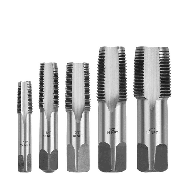 Winyuyby 5 Piece NPT Thread Forming Taps, Pipe Taps Set, for Cleaning ...