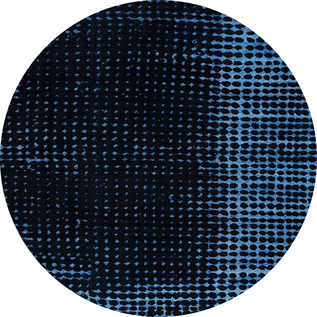 Ahgly Company Indoor Round Abstract Black Abstract Area Rugs, 5' Round ...