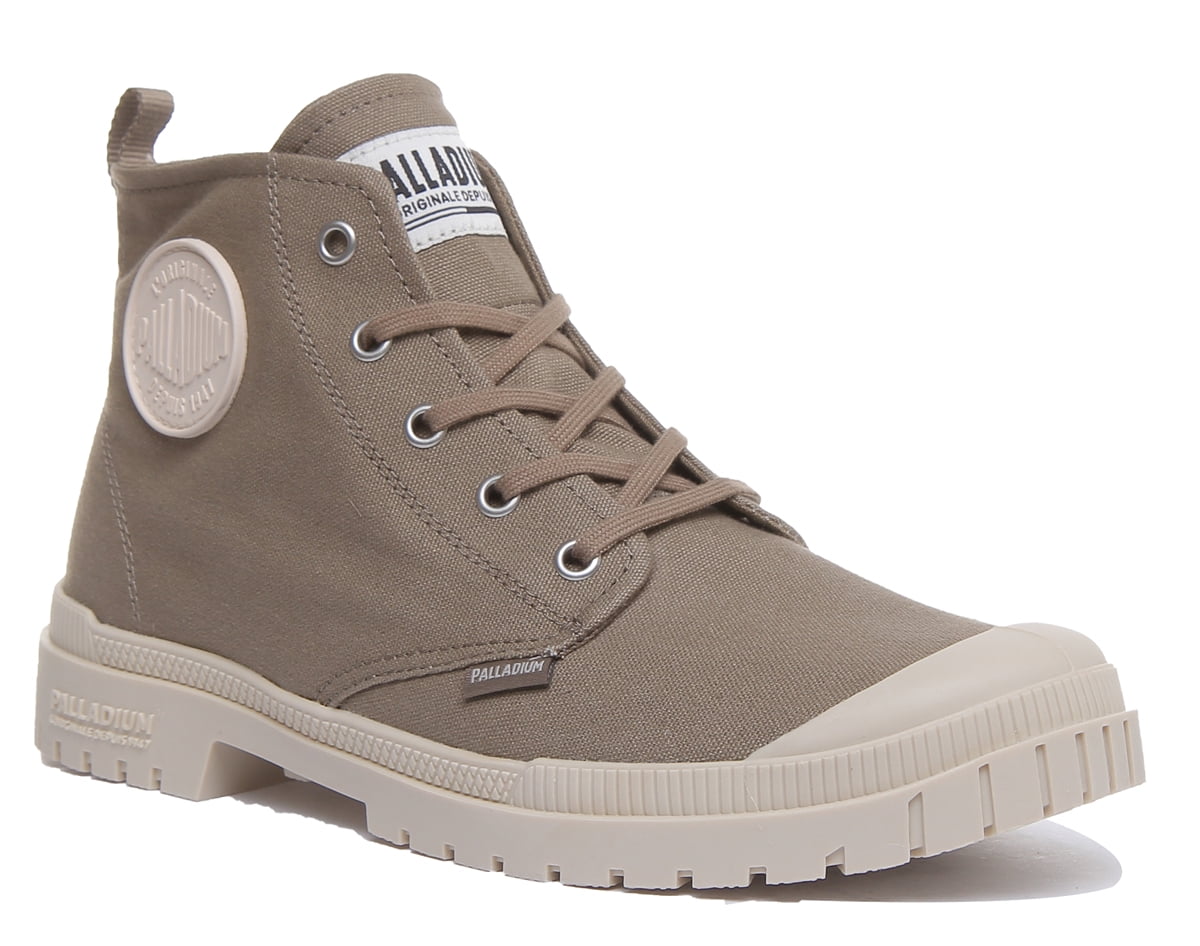 Palladium Pampa SP20 Hi Unisex Lightweight Lace Up Canvas Ankle Boot In Khaki Size 4 - Walmart.com
