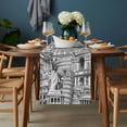 Black Abstract Art Cotton Linen Table Runner Classical World-famous ...