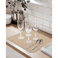 Beige Khaki Solid Dish Drying Mat 16x18 inch Minimalist Cloth Oatmeal ...