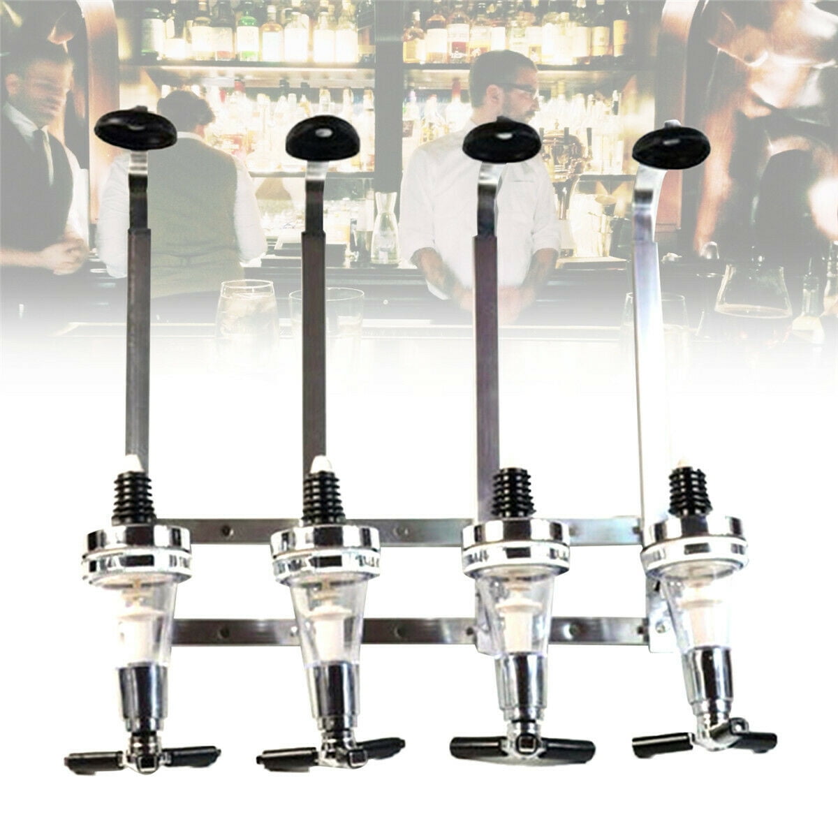 ANQIDI 4/6 Bottle Bar Butler Liquor Dispenser Home Wall Mounted Wine ...