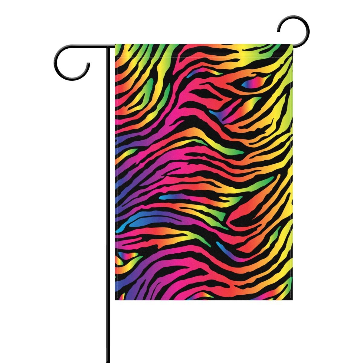 POPCreation Rainbow Zebra Print Polyester Garden Flag 28x40 inches ...
