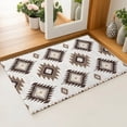 Doormat Bathroom Rugs 16x24in, Brown Aztec Ethnic Style Non Slip Door ...