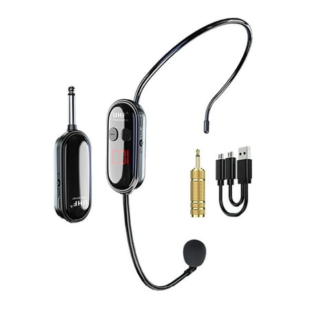 Microphone Head Wear Mic 50M Range Mic Systems for Fitness Instructor ...