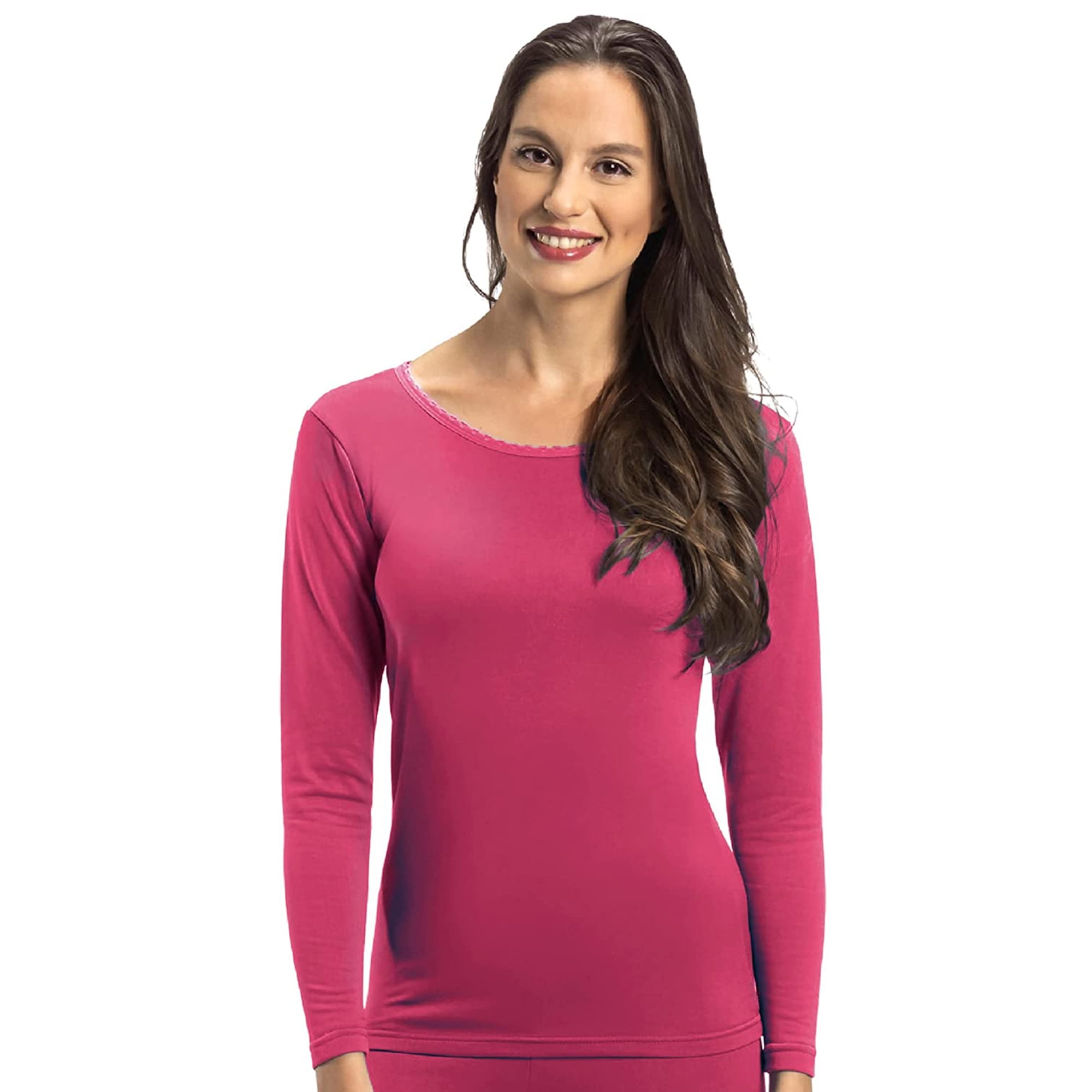 Rocky Women Thermal Top Shirt Base Layer for Cold Weather, Mauve Pink ...