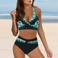 Aayomet Women High Waisted Bikini Sets Two Piece Swimsuit Push Up Twist Front Ruched Bathing ...