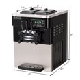 Topcobe 2200W Commercial 3 Flavor Ice Cream Stainless Steel Machine ...
