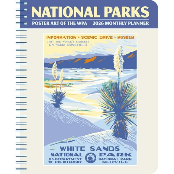 Ziga Media, National Parks Poster Art WPA 2026 Wall Calendar, 13.38'' X ...