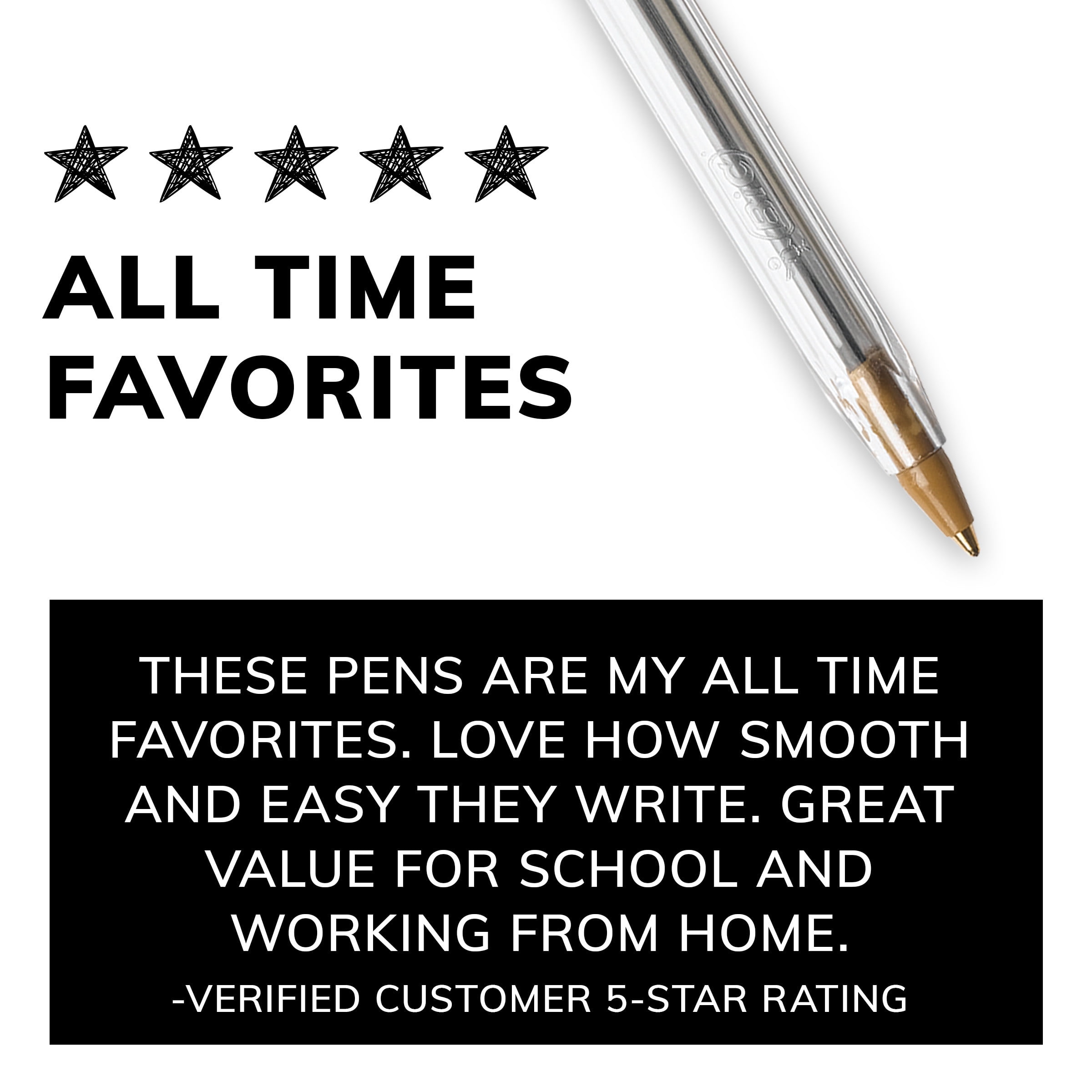 BIC Cristal Xtra Smooth 10pk Medium Point Ball Pen in Black BIC Cristal Xtra Smooth 10pk Medium Point Ball Pen in Black