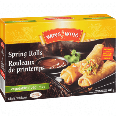 Wong Wing Vegetable Spring Rolls, 6 Vegetable Spring Rolls with sauce ...