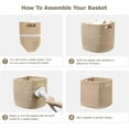 asdfgh Set of 4 Storage Basket-12 X 12 X 12 in, Cotton Rope Basket for ...
