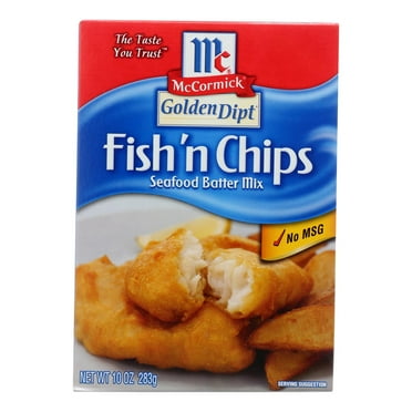McCormick Golden Dipt Fish 'n Chips Seafood Batter Mix, 10 oz - 8 ...