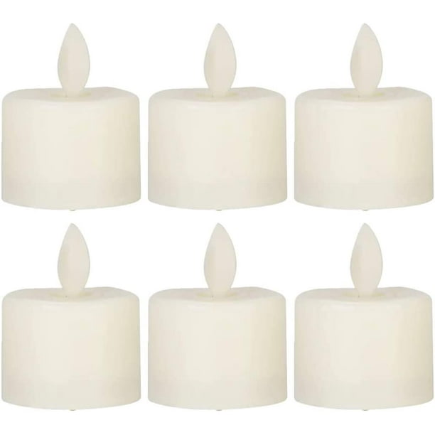 Nvzi Realistic LED Tea Light Candle, Pack of 6, Warm White, Battery ...