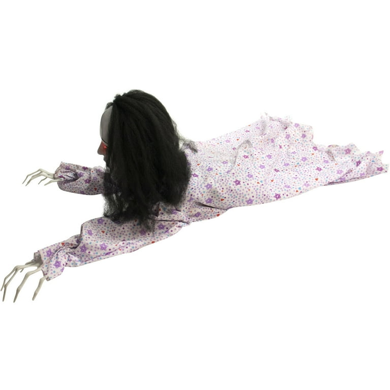 Girl Crawling Up A Hill