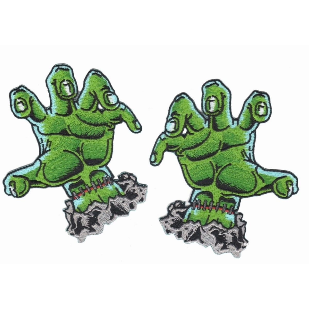 Green Frankenstein Hands out of the Grave Kreepsville Embroidered Iron ...