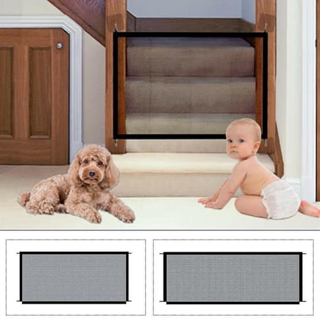 JOYWEI Magic Pet Dog Gate Safety Guard Baby Toddler Stair Folding ...