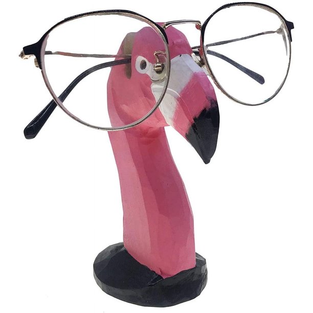 Mini Vivid Natural Wood Hand Carving Animal Eyeglass Holder Spectacle ...