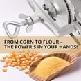 Hand Crank Grain Mill Grinder – Silver Manual Grinder for Corn Wheat ...