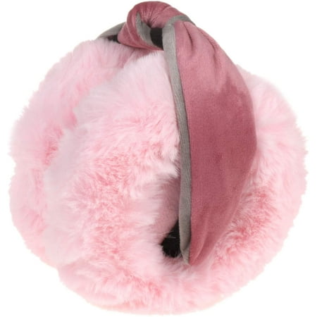 Women's Faux Fur Ear Warmers Foldable Ear Muffs Headbands Winter ...