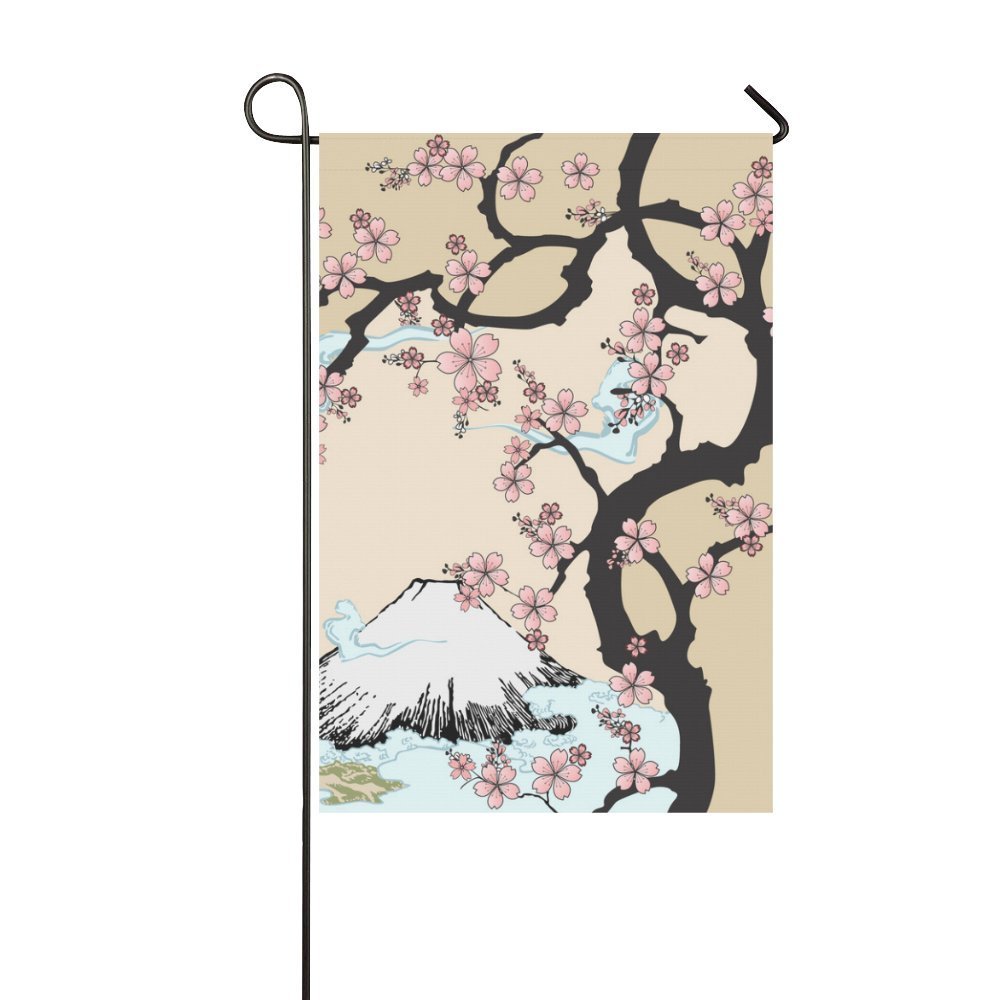 MYPOP Mountain And Tree Outdoor Decorative Flag Garden Flag 12x18 ...